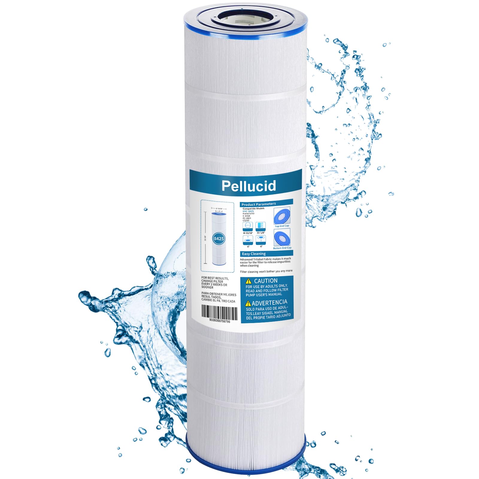PELLUCID Pool Filter Compatible with Jandy CS250, Unicel C-8414, for ...