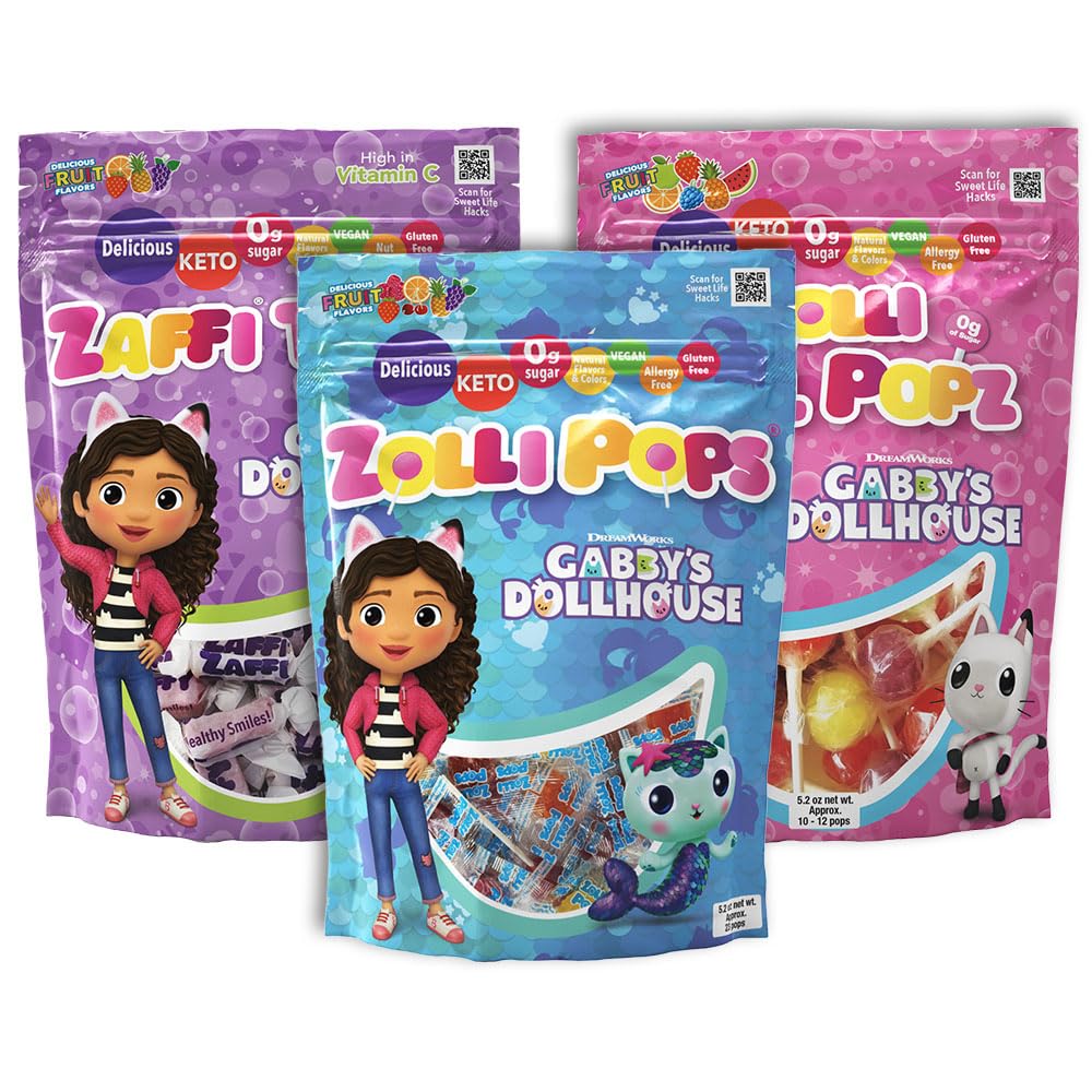 Mua Zollipops Gabby's Dollhouse Variety Pack - Mixed Fruit Flavored ...