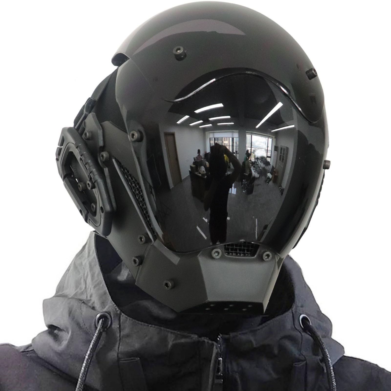 Mua Punk Helmet Mask for Men Halloween Cosplay Masks Gothic Futuristic ...