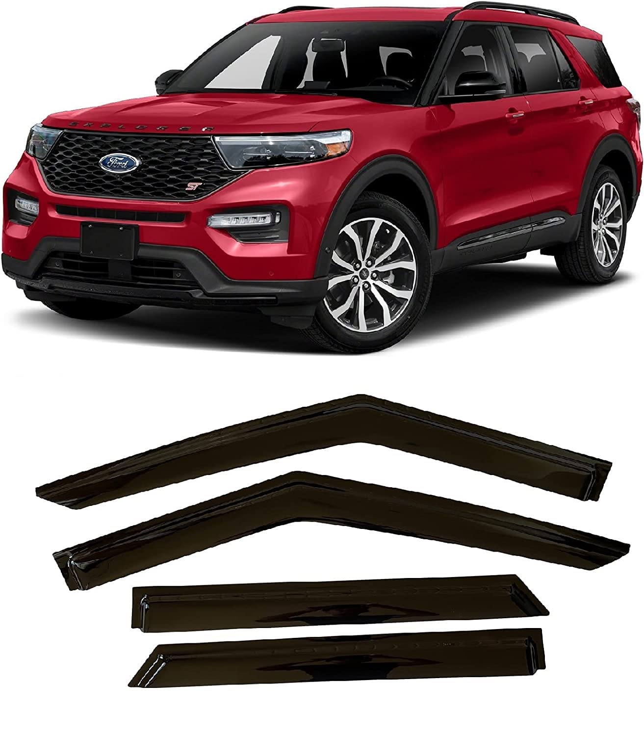 Mua 2020-2025 Tape-On Side Window Visor Deflectors for Ford Explorer ...