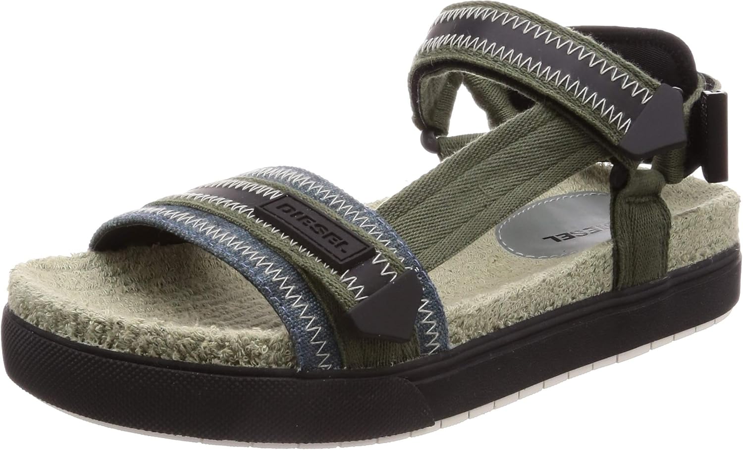 Diesel Men's SA-Grand LC-Sandals, Jungle Green/Black, 9.5 UK: Amazon.co ...