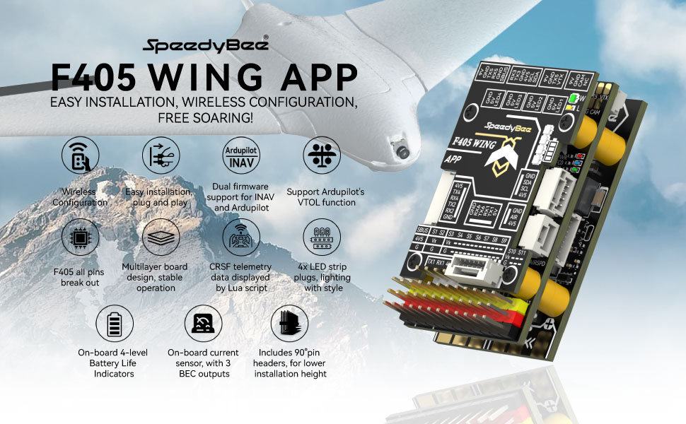 Mua SpeedyBee F405 Wing Flight Controller Stack: Support INAV Ardupilot ...