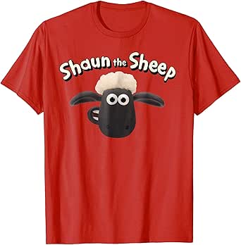 Amazon.com: Shaun the Sheep: Classic Logo with Shaun T-Shirt: Clothing