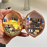Amazon.com: Melsdan Walnut Shell Dollhouse-Tiny World Inside Walnuts ...