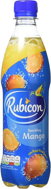 Rubicon Sparkling Mango Fizzy Drink Bottles, 500 ml, (Pack of 12 ...