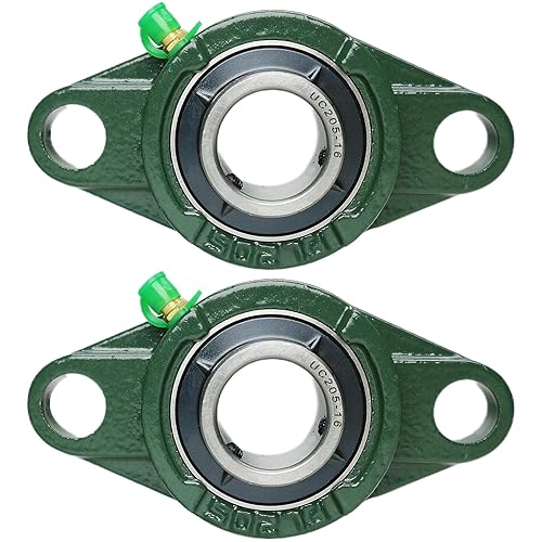 2 Pack UCFL205-16 Pillow Block Bearing, Flange Mount Ball Bearing Unit, 1" Bore, 2-Bolt Flange ...