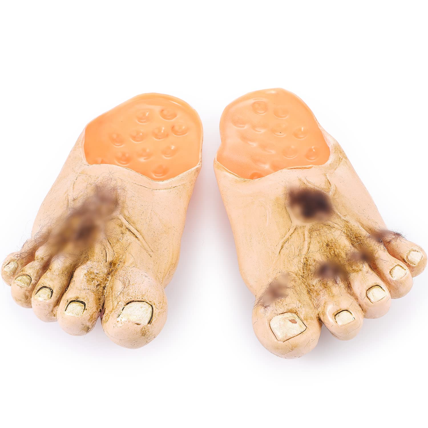 SATINIOR Giant Bare Feet Hairy Feet Halloween Cosplay Giant 10 Inch ...