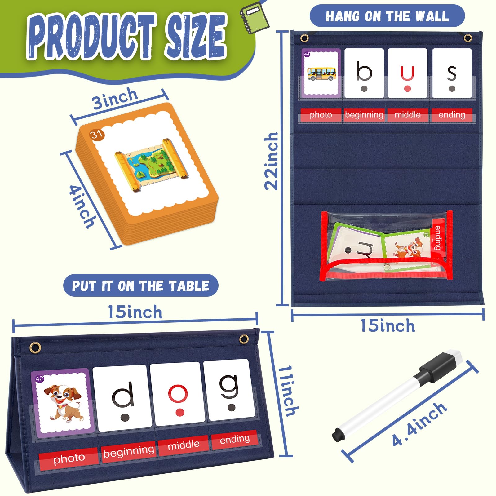 Mua CVC Word Games Building Pocket Chart, Phonics Games Phonics Flash ...