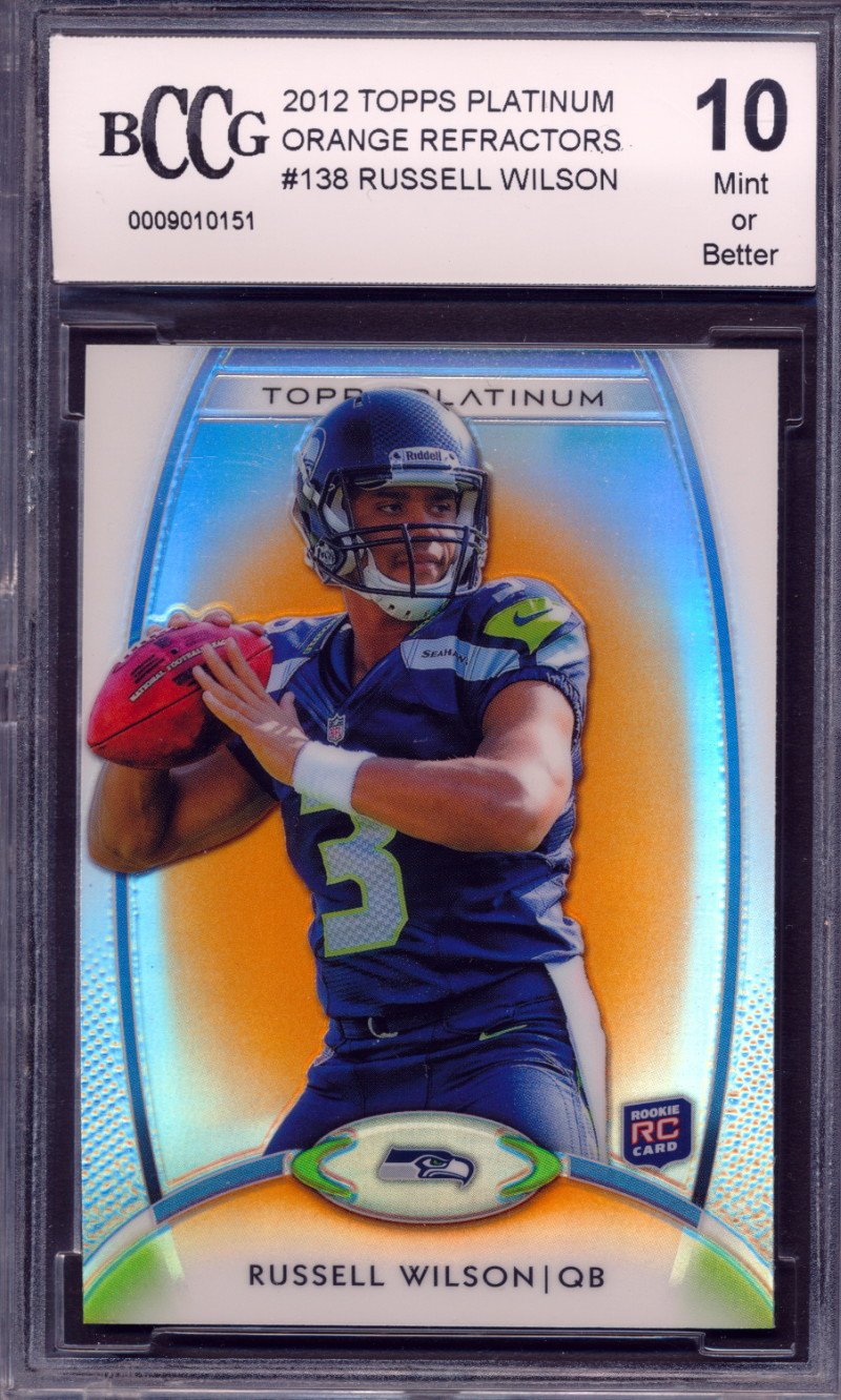 Amazon.com: 2012 Topps Platinum Orange Refractor #138 Russell Wilson ...