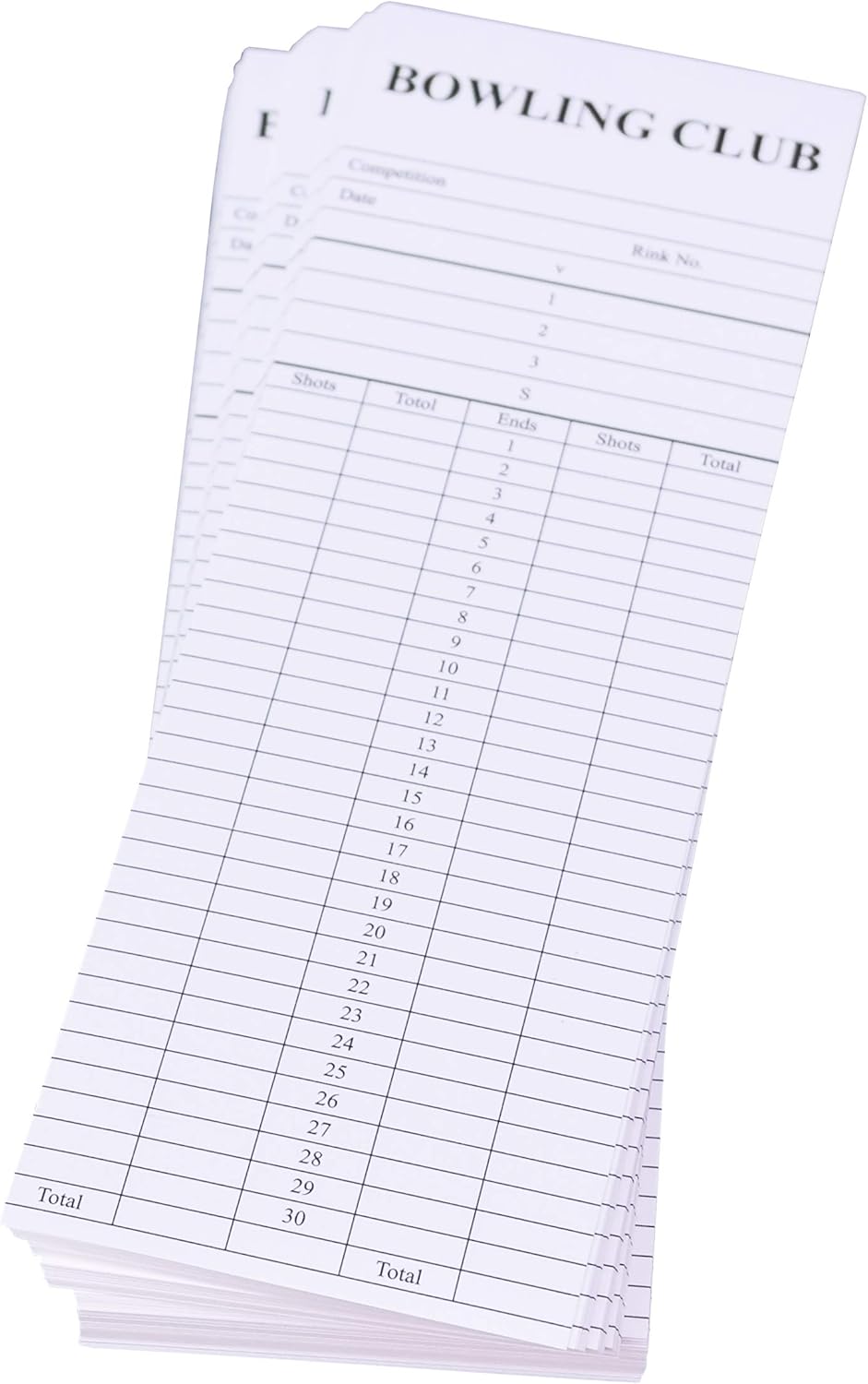 Acclaim Lawn Bowls Scorecards Scoring Pads Score Cards 500 Single Sided ...