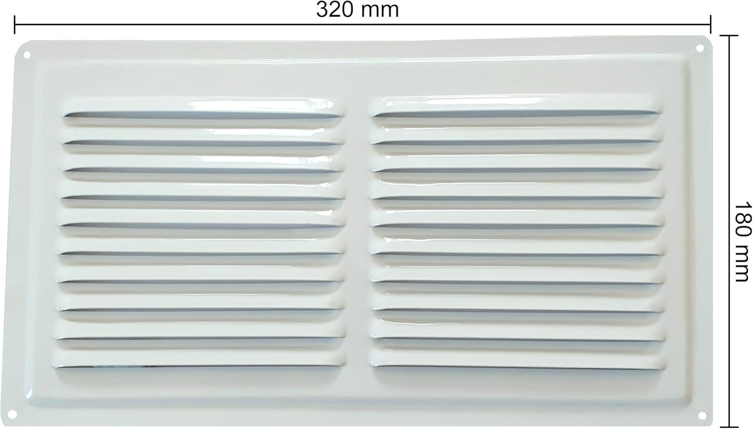 Metal Air Vent in White RAL 9016, White Metal Ventilation Grill ...