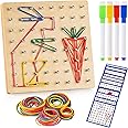 Amazon.com: Wooden Geoboard,Mathematical Manipulative Material Array ...