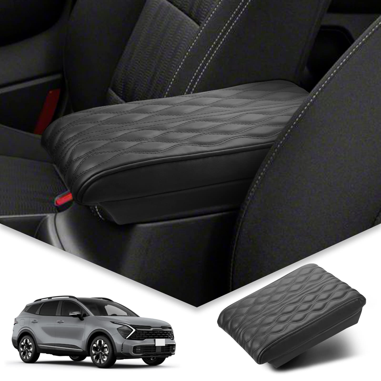 BIBIBO [Upgraded for 2024 2025 Kia Sportage Console Armrest Cover 2023-2025 Kia Sportage NQ5 ...