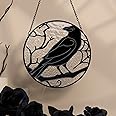 Amazon.com: Raven Stained Glass Crow Suncatcher Gothic Window Hangings ...