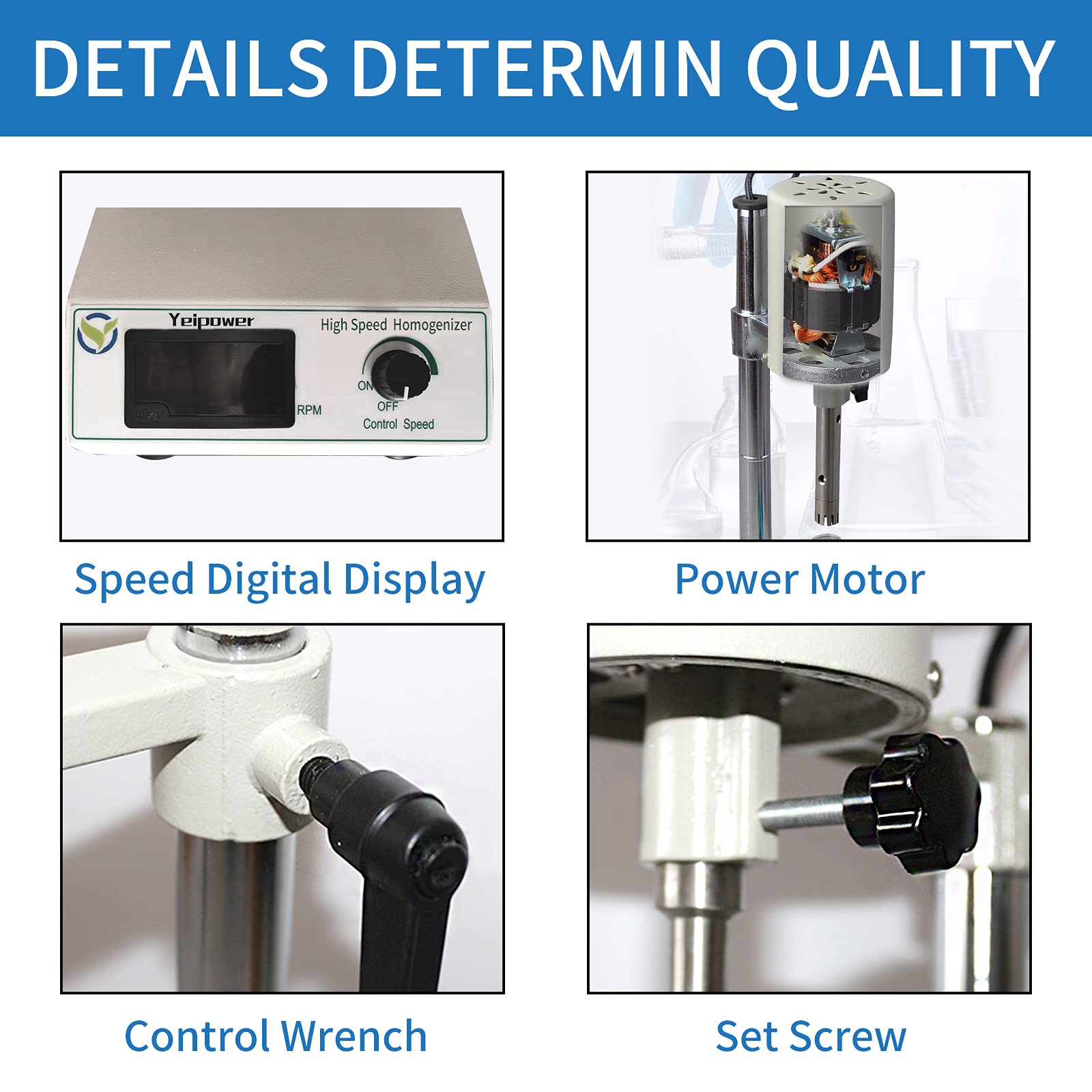 Mua Homogenizer Emulsifier Dispersion Mixer Lab - Yeipower High Speed ...