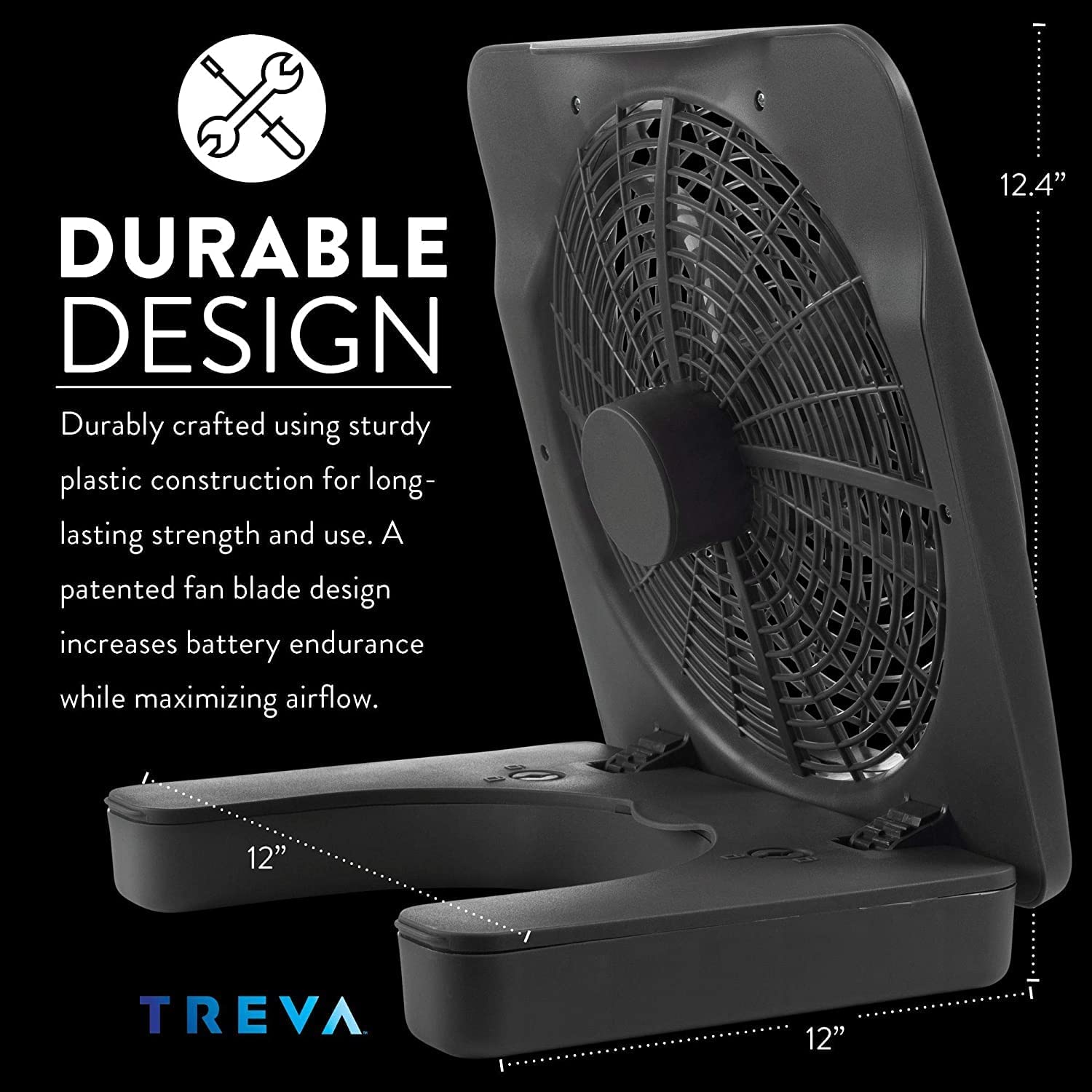 Mua O2COOL Treva 10-Inch Portable Desktop Air Circulation Battery Fan ...