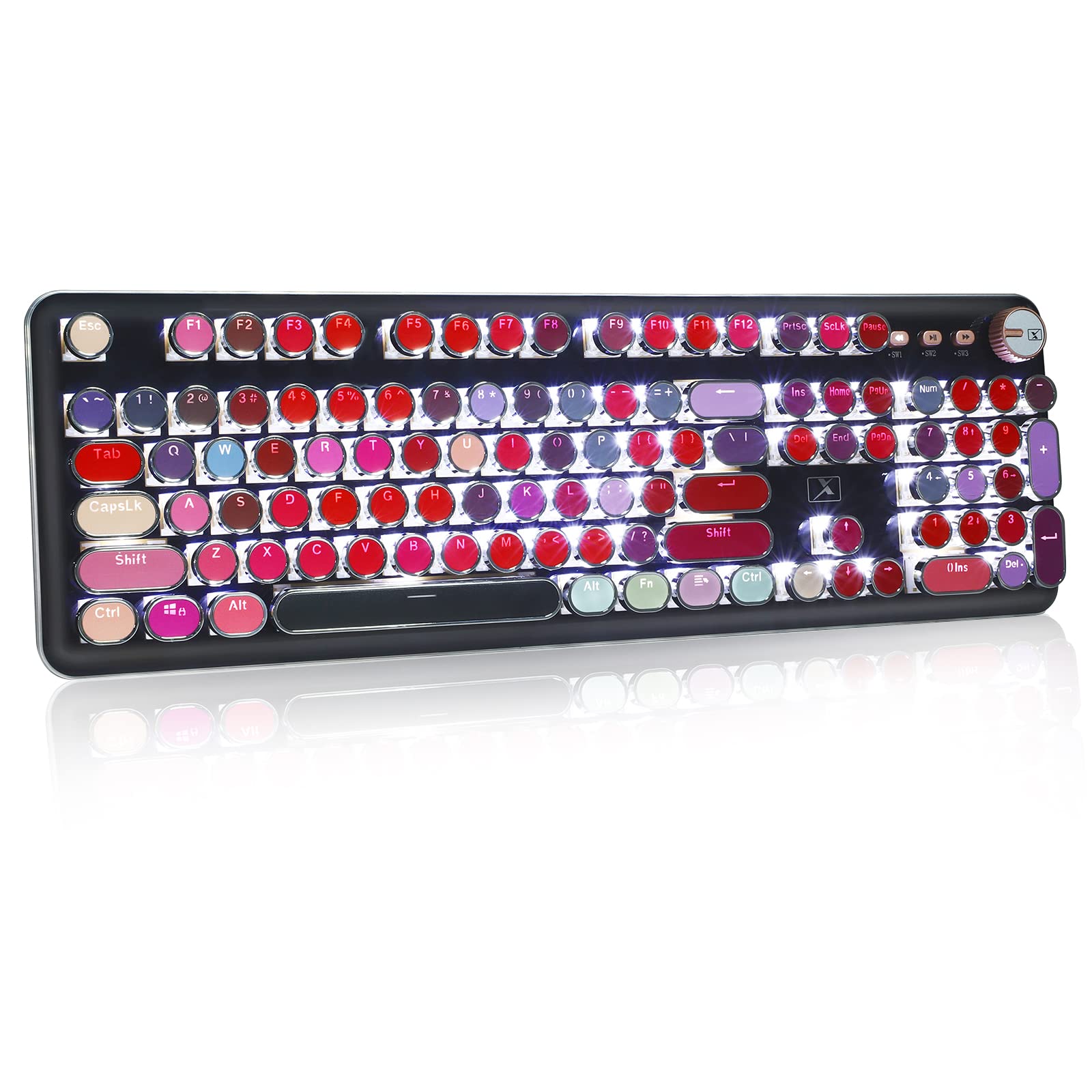 Mua CC MALL Typewriter Style Gaming Keyboard, Retro Steampunk Vintage ...