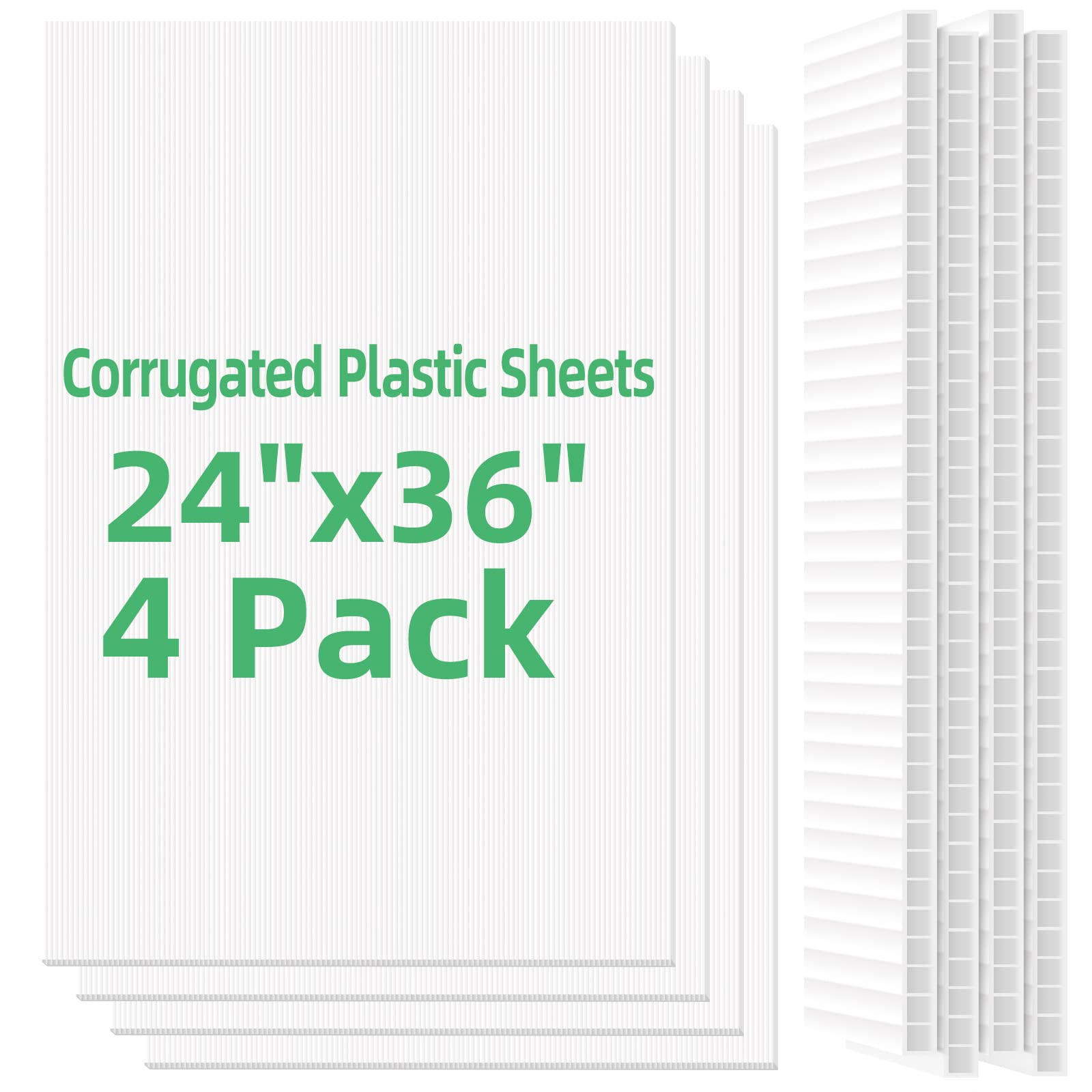 Mua Corrugated Plastic Sheets 24" x 36", 4mm Blank Yard Lawn Signs, 4 ...