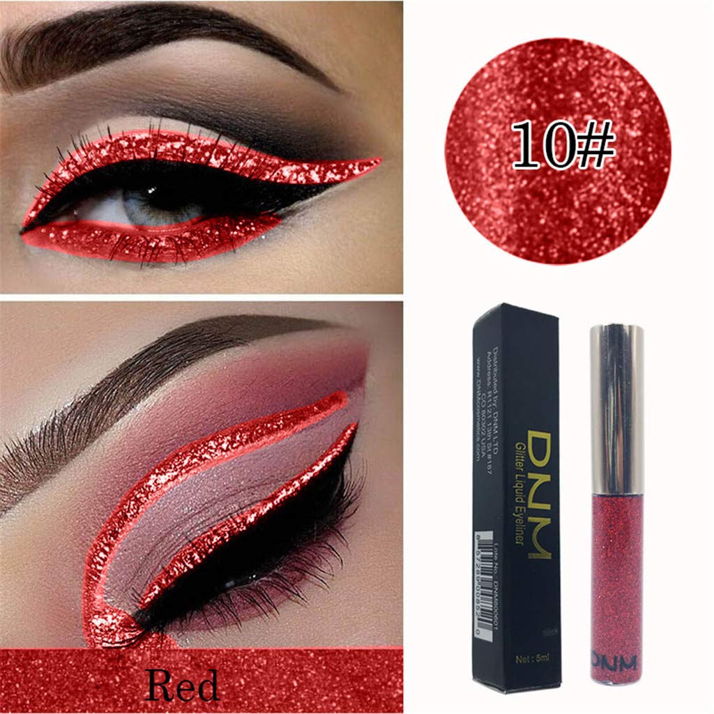 red glitter eyeshadow makeup - The Beauty Life