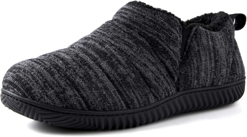 ZIZOR Men's Cozy Memory Foam Slippers with Plush Fleece Lined, Knit ...