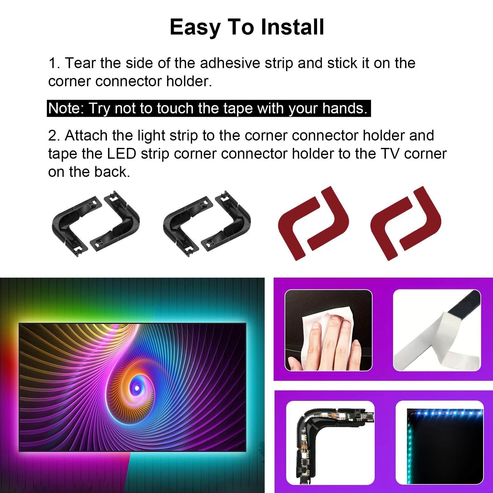Mua BOXPUT LED Light Strip Corner Connectors TV LED Light Corner ...