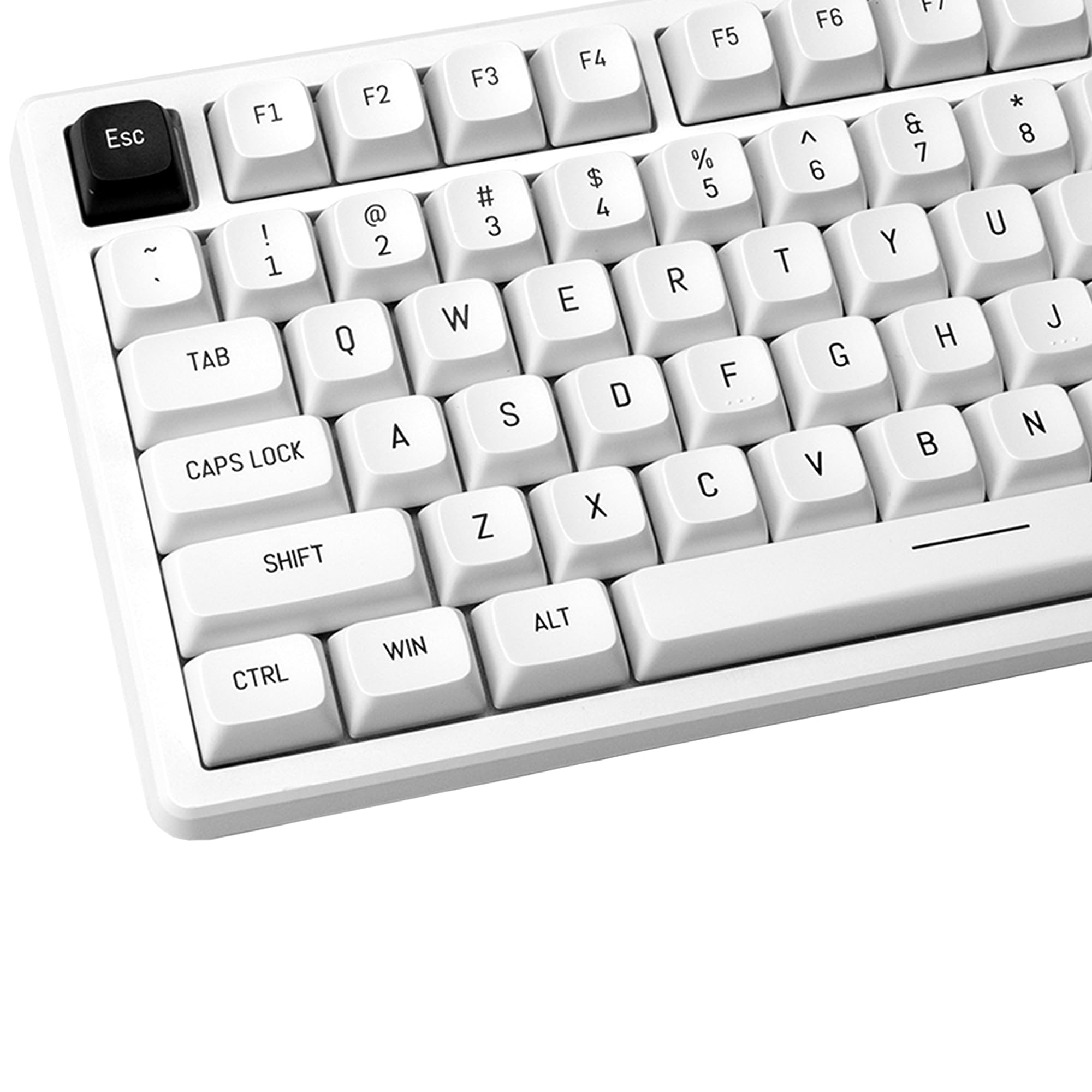 OHY Minimalist White keycaps, XVX Double Shot PBT Keycaps,137 Keys Custom Keyboard keycaps,White ...