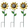 Amazon.com: WAIU Metal Sunflower Flower Garden Stakes, Wind Catcher ...