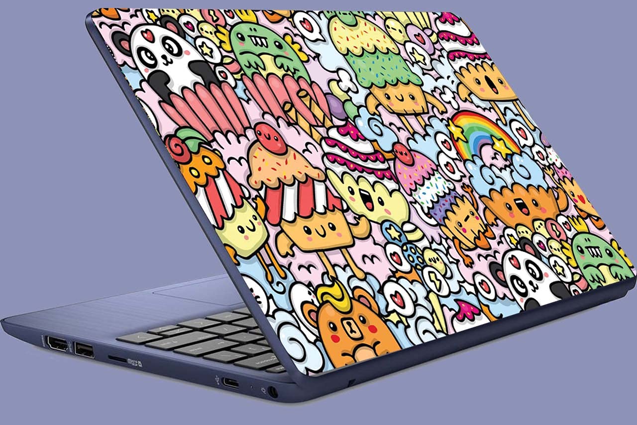 Comic Cartoon Laptop Sticker/Skin| HD Quality, Scratchproof, Laptop ...