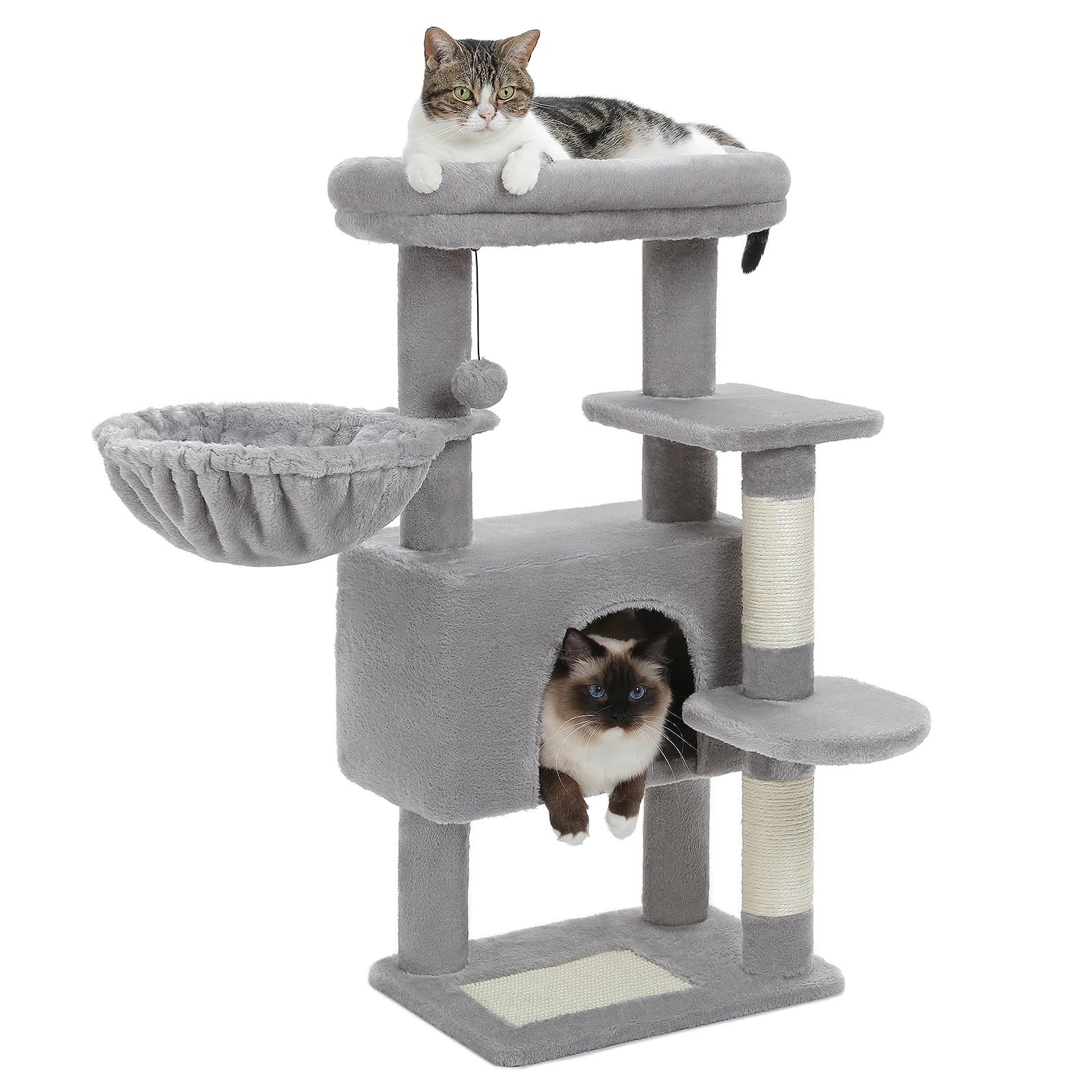 PEQULTI [34.6''=88CM] Cat Tree for Indoor Cats, Cat Tower with Large ...