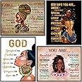 Amazon.com: African Americans Wall Decor for Women - I Am positive Affirmations Bible Verse God ...