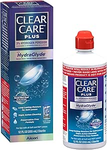 Amazon.com: Clear Care Plus Cleaning and Disinfecting Solution with Lens Case, Clear, 12 Fl Oz