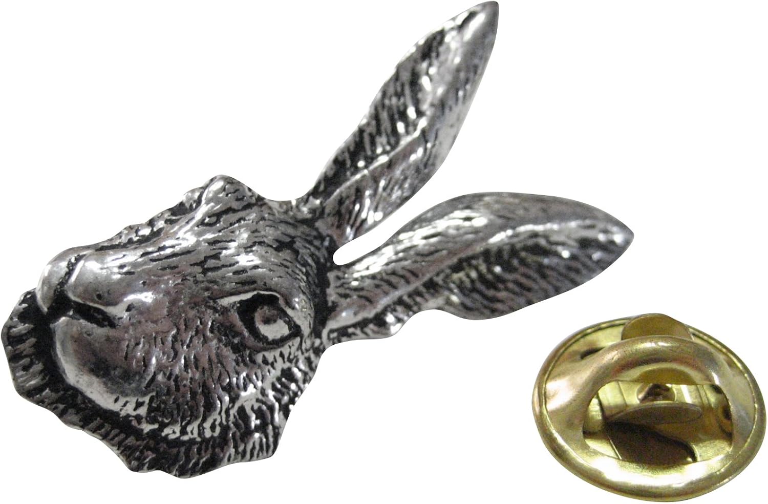 Amazon.com: Hare Rabbit Head Lapel Pin: Jewelry