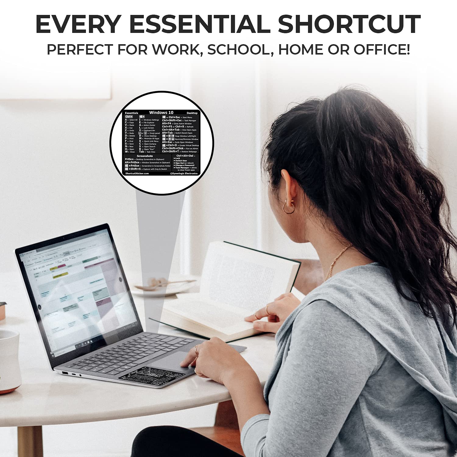 SYNERLOGIC Windows PC Reference Keyboard Shortcut Vinyl Sticker ...