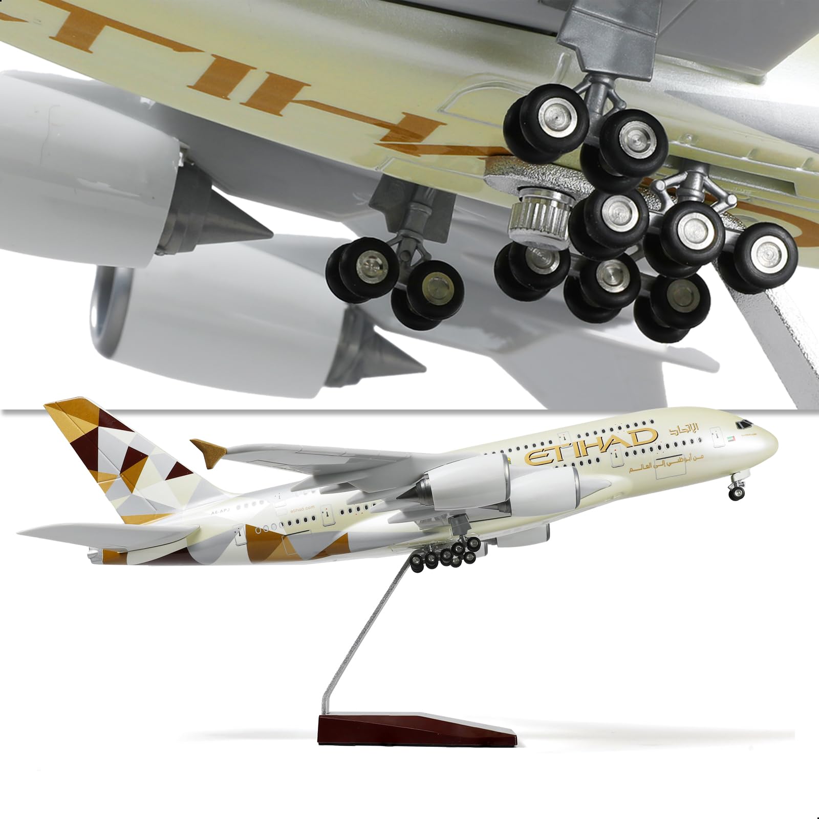 Mua QIYUMOKE 1/160 Airbus A380 Etihad Airways 18 inches Large Model ...