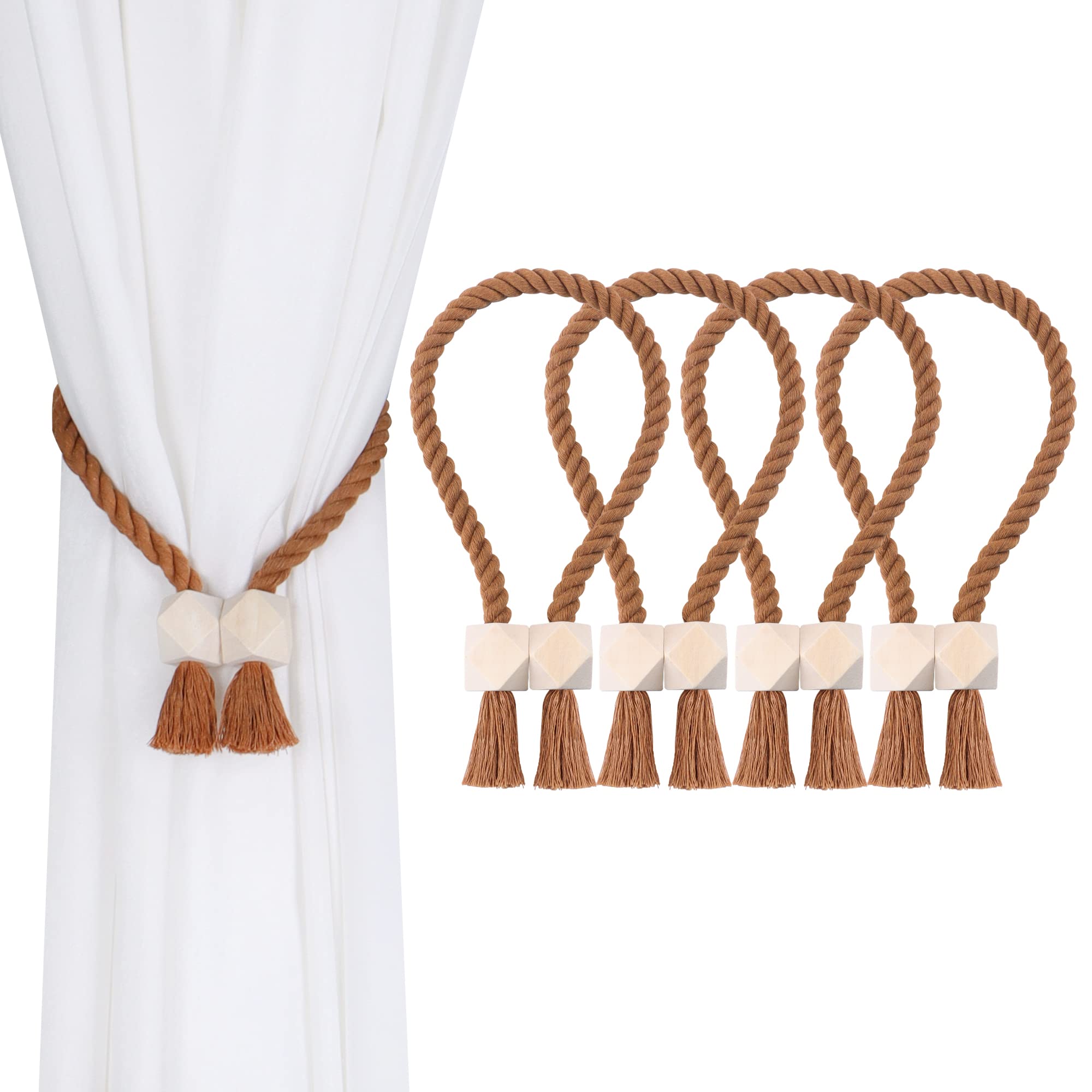 OCIOLI 4 Pack Strong Magnetic Curtain Tiebacks Curtain Holdbacks ...