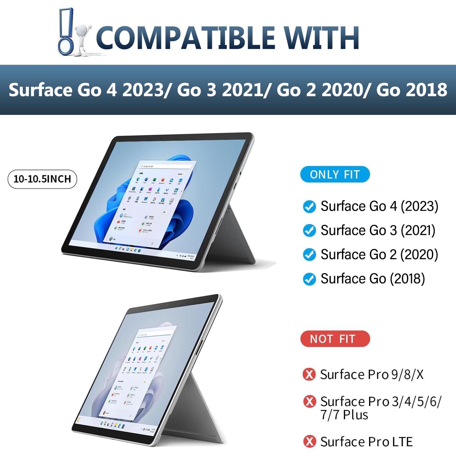 Mua Wineecy Backlit Keyboard Case for Microsoft Surface Go 4 2023 /Go 3 ...