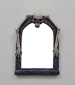 Amazon.com: Creepy Gothic Skeleton Wall Mirror Skull Bones 19-4/5"H ...