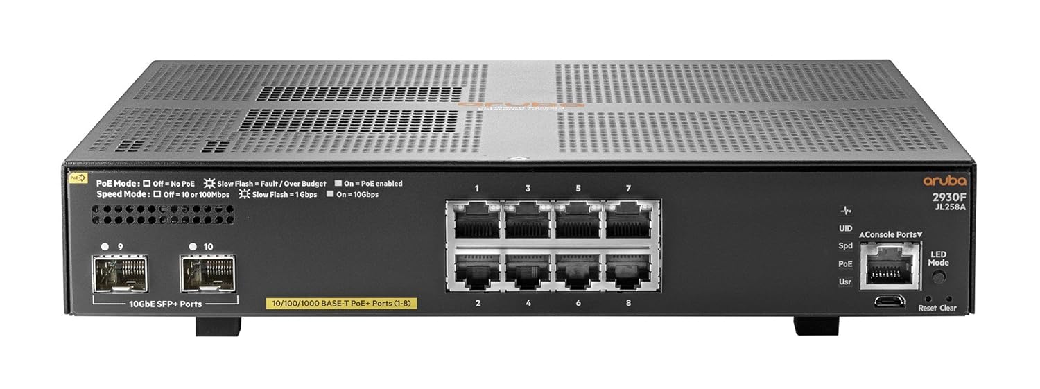 JL258A - ARUBA 2930F 8G POE+ 2SFP+ SWCH Aruba 2930F 8G: Amazon.co.uk ...