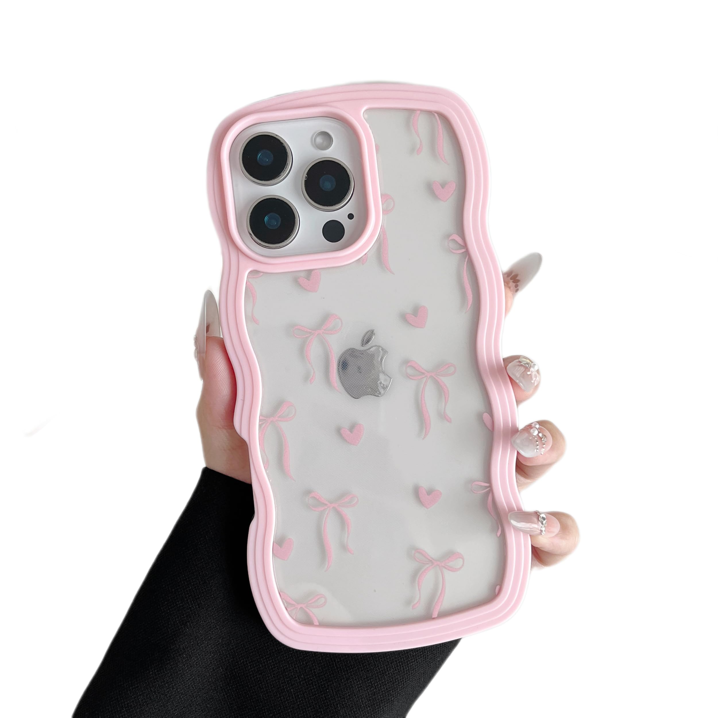 ZTOFERA for iPhone 16 Pro Max Case 6.9 inch,Cute Curly Wave Frame Shape ...