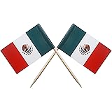 Amazon.com | KingSeal Mexican Flag Toothpicks, 2.5 Inch - 2 packs of ...