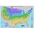 Amazon.com: United States Plant Hardiness Zone Map Poster Print - Photo ...