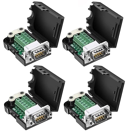 Mua DaFuRui 4Pack DB9 Male Connector with Cover，DB9 Breakout Connector ...