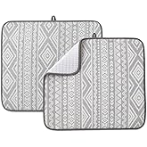 Amazon.com: FRESHMINT Printed Dish Drying Mats for Kitchen Counter 2 ...