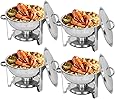 Amazon.com: Deluxe Stainless Steel Chafing Dish Round Chafer with Lid 5 ...