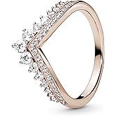 Amazon.com: PANDORA Princess Wishbone Ring - Fit for a Modern Day ...