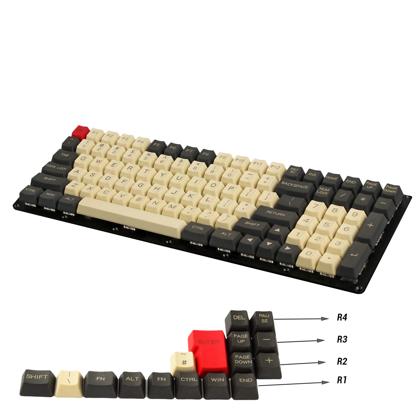 Mua YMDK 96 84 ANSI ISO Keyset OEM Profile Thick PBT Keycap Set for ...