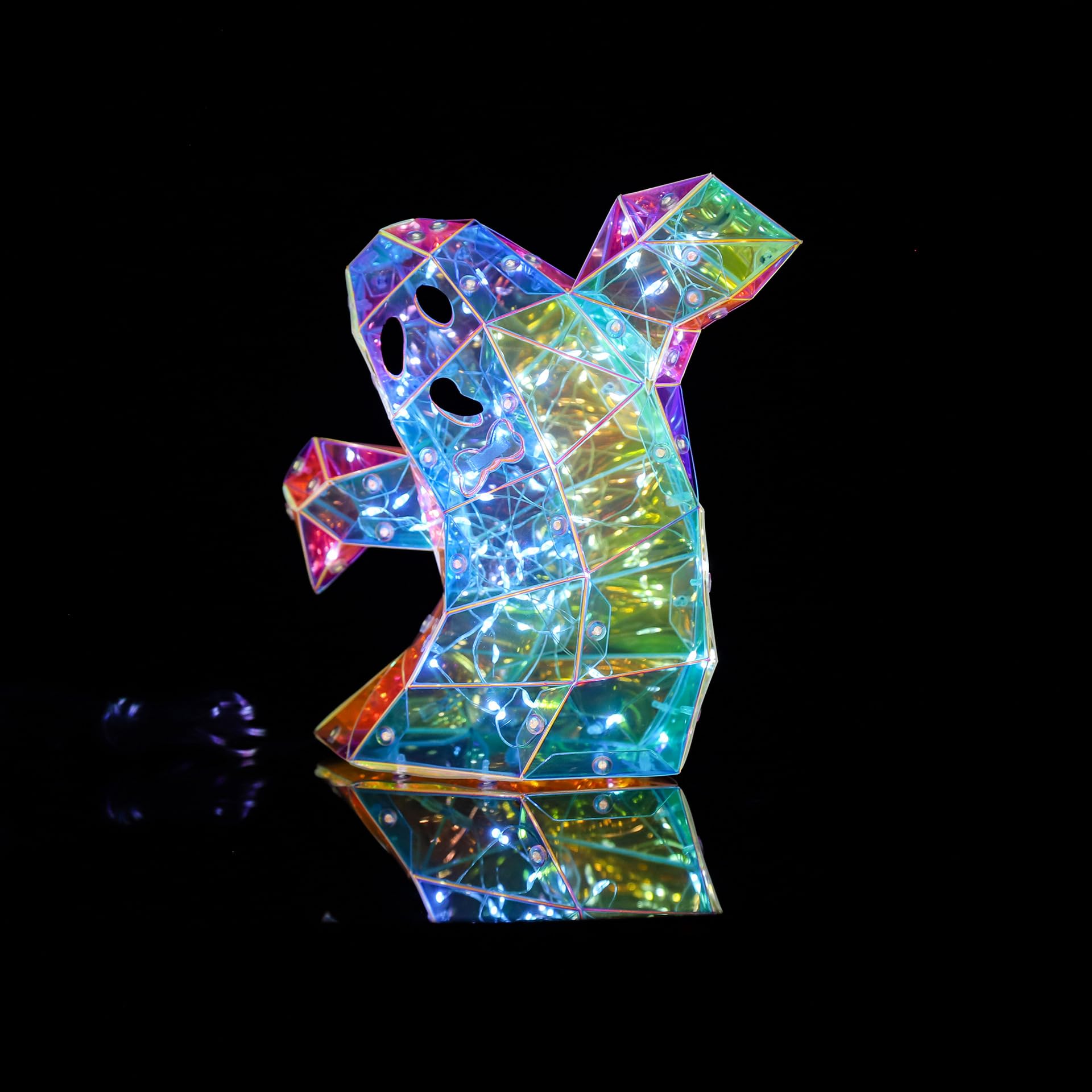 Prismatic Iridescent Spooky Ghost, Halloween Ghost Decorations,LED ...