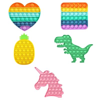 Buy NARAVAR 5 Pack Pop in It Fidget Toy Pack Its | Push Bubble Sensory ...