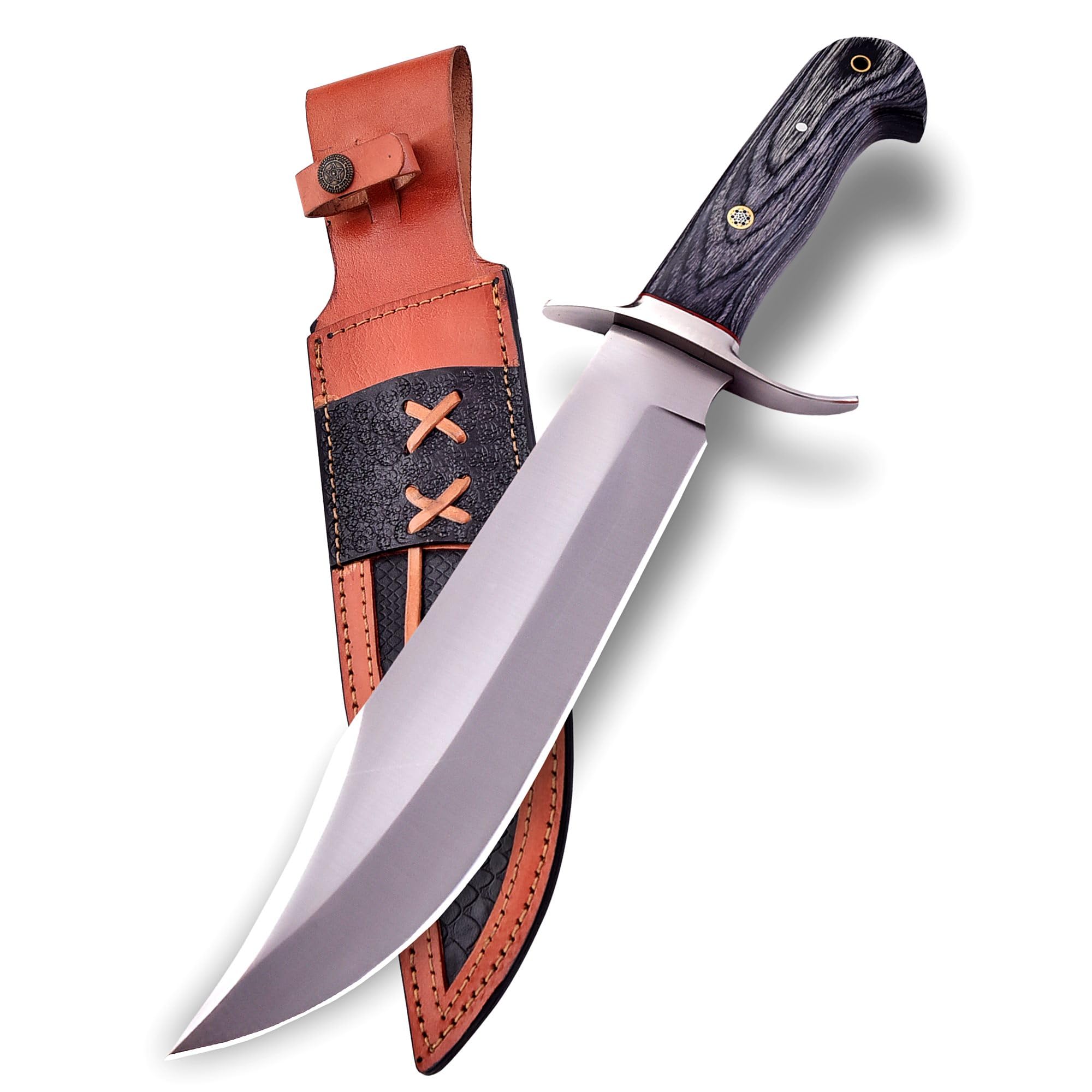 OCEAN KNIVES D2 Handmade 15 Inches Bowie Knife Full Tang Fixed Blade ...