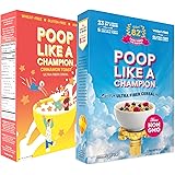 Amazon.com: Poop Like a Champion Ultra Fiber Cereal Duo: Cocoa + Honey ...